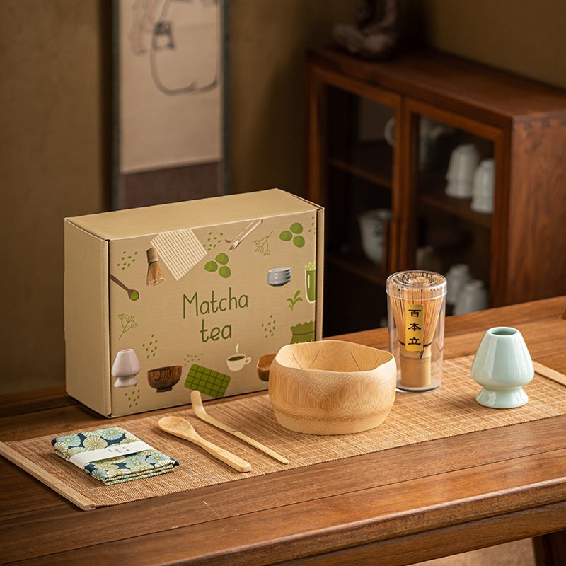 Matcha Tools Blender Set - Complete Bamboo Matcha Whisk & Bowl Set ...